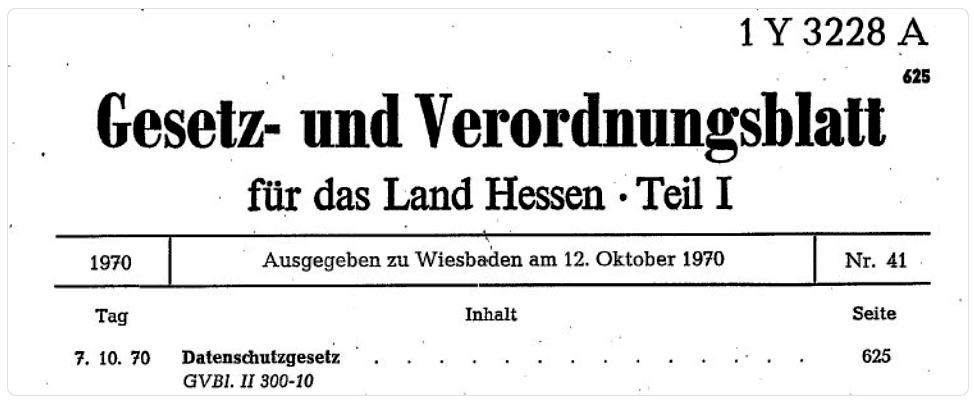 Vor 47 Jahren: Hessen hat das erste Datenschutzgesetz der Welt erlassen ...